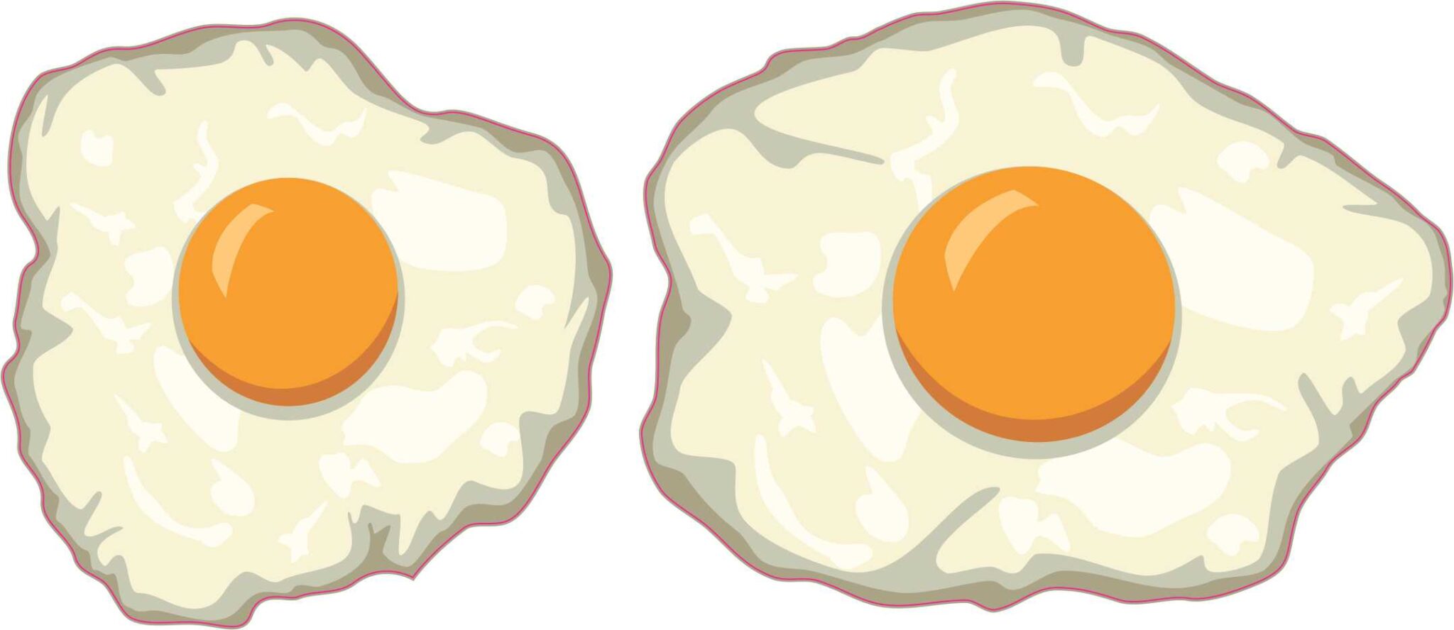 StickerTalk Fried Egg Vinyl Stickers, 1 sheet of 2 stickers, 1 sticker ...