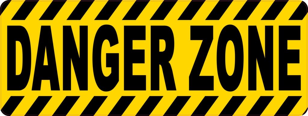 StickerTalk Danger Zone Vinyl Sticker, 16 inches x 6 inches – StickerTalk®