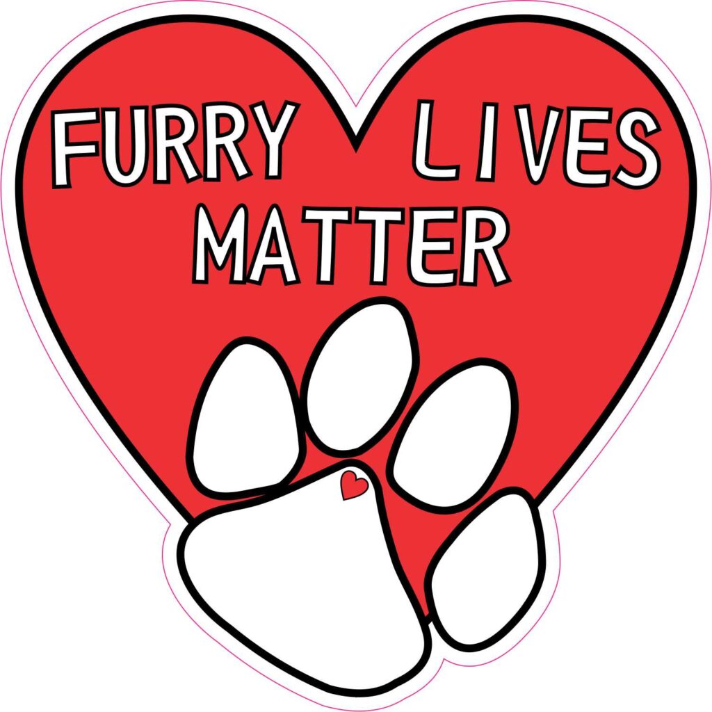 StickerTalk Dogs Furry Lives Matter Vinyl Sticker, 5 inches x 5 inches ...