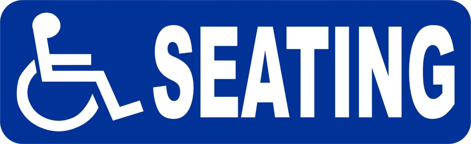 StickerTalk Wheelchair Seating Vinyl Sticker, 10 inches x 3 inches ...