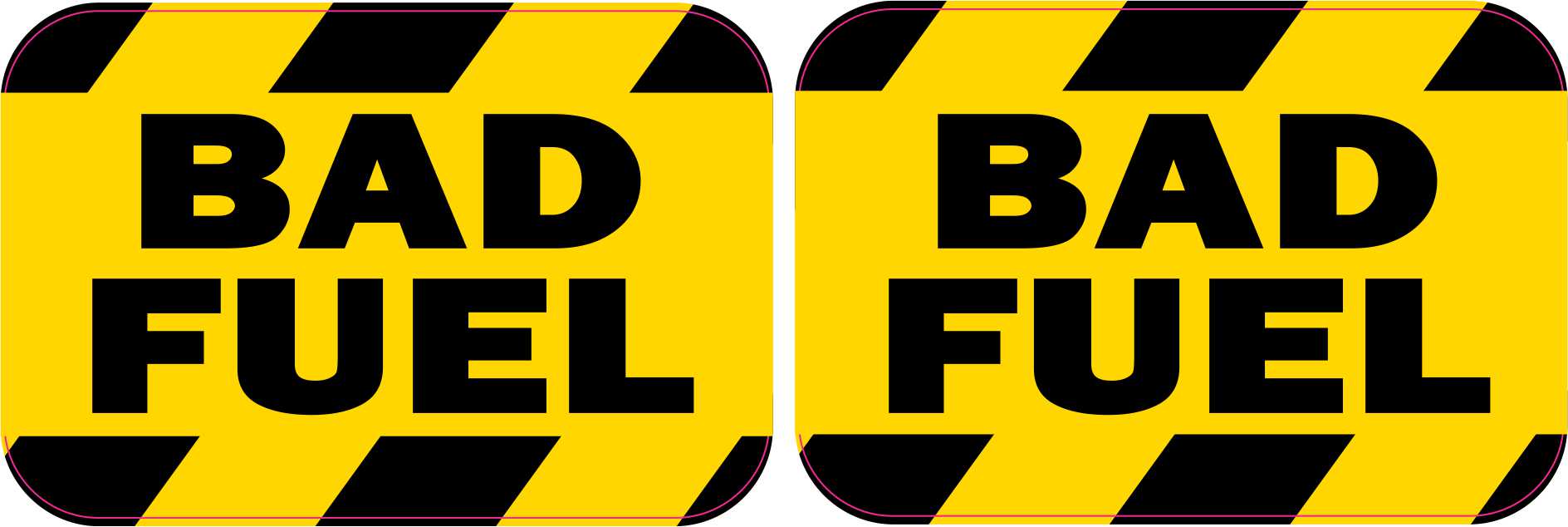 StickerTalk Bad Fuel Vinyl Stickers, 1 sheet of 2 stickers, 3 inches x ...