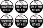StickerTalk Turn Off When Not in Use Vinyl Stickers, 1 sheet of ...