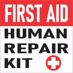 StickerTalk Human Repair Kit First Aid Vinyl Sticker, 5 inches x 5 ...