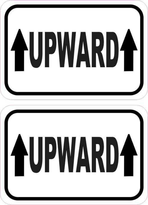 StickerTalk Upward Vinyl Stickers, 1 sheet of 2 stickers, 3 inches x 2 ...