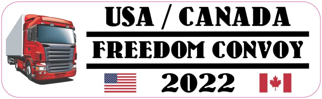 StickerTalk USA Canada Freedom Convoy 2022 Vinyl Sticker, 10 inches x 3 ...