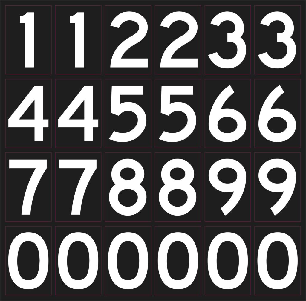 StickerTalk Black and White Mailbox Numbers Vinyl Stickers, 1 sh ...