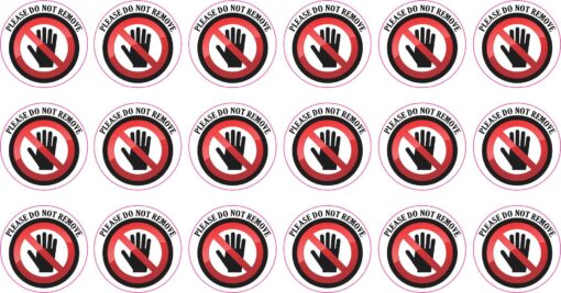 StickerTalk White Background Please Do Not Remove Vinyl Stickers, 1 ...