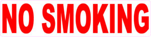 StickerTalk No Smoking Vinyl Sticker, 16 inches x 4 inches – StickerTalk®