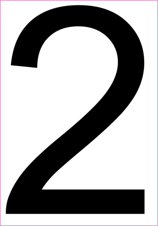 StickerTalk Number 2 Vinyl Sticker, 3.5 inches x 5 inches – StickerTalk®