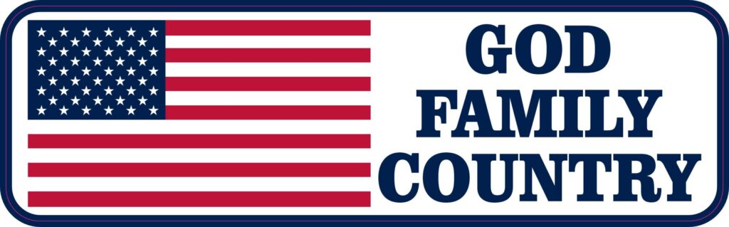 StickerTalk Patriotic God Family Country Vinyl Sticker, 10 inche ...