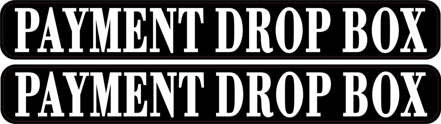StickerTalk Payment Drop Box Vinyl Stickers, 1 sheet of 2 stickers, 8 ...