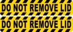 StickerTalk Caution Do Not Remove Lid Vinyl Stickers, 1 sheet of 2 ...