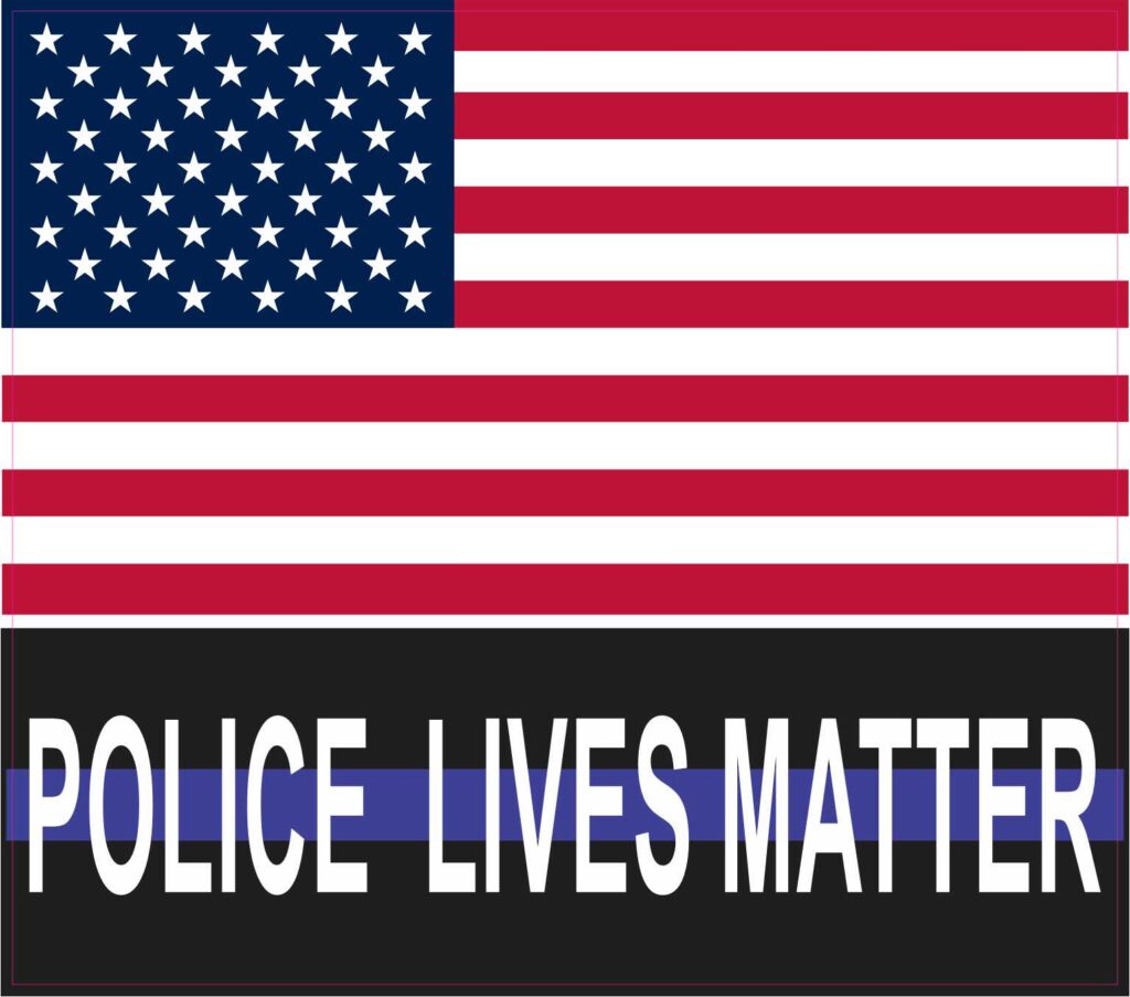 StickerTalk US Flag Police Lives Matter Vinyl Sticker, 5 inches ...