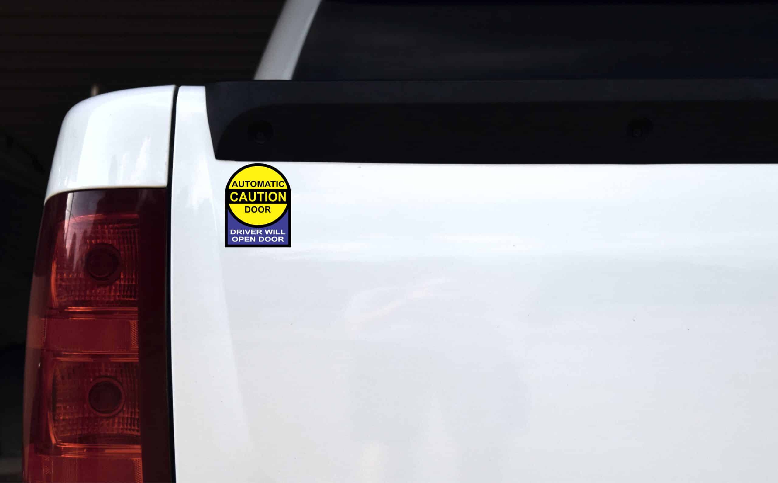 StickerTalk Driver Will Open Automatic Door Vinyl Stickers, 1 sheet of ...