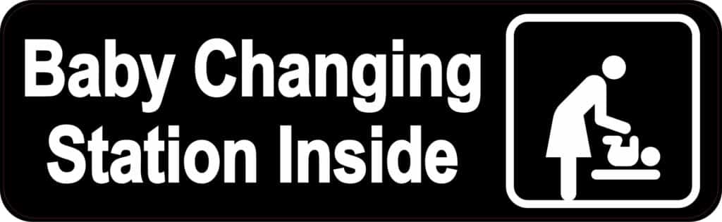 StickerTalk Baby Changing Station Sticker, 10 inches x 3 inches ...