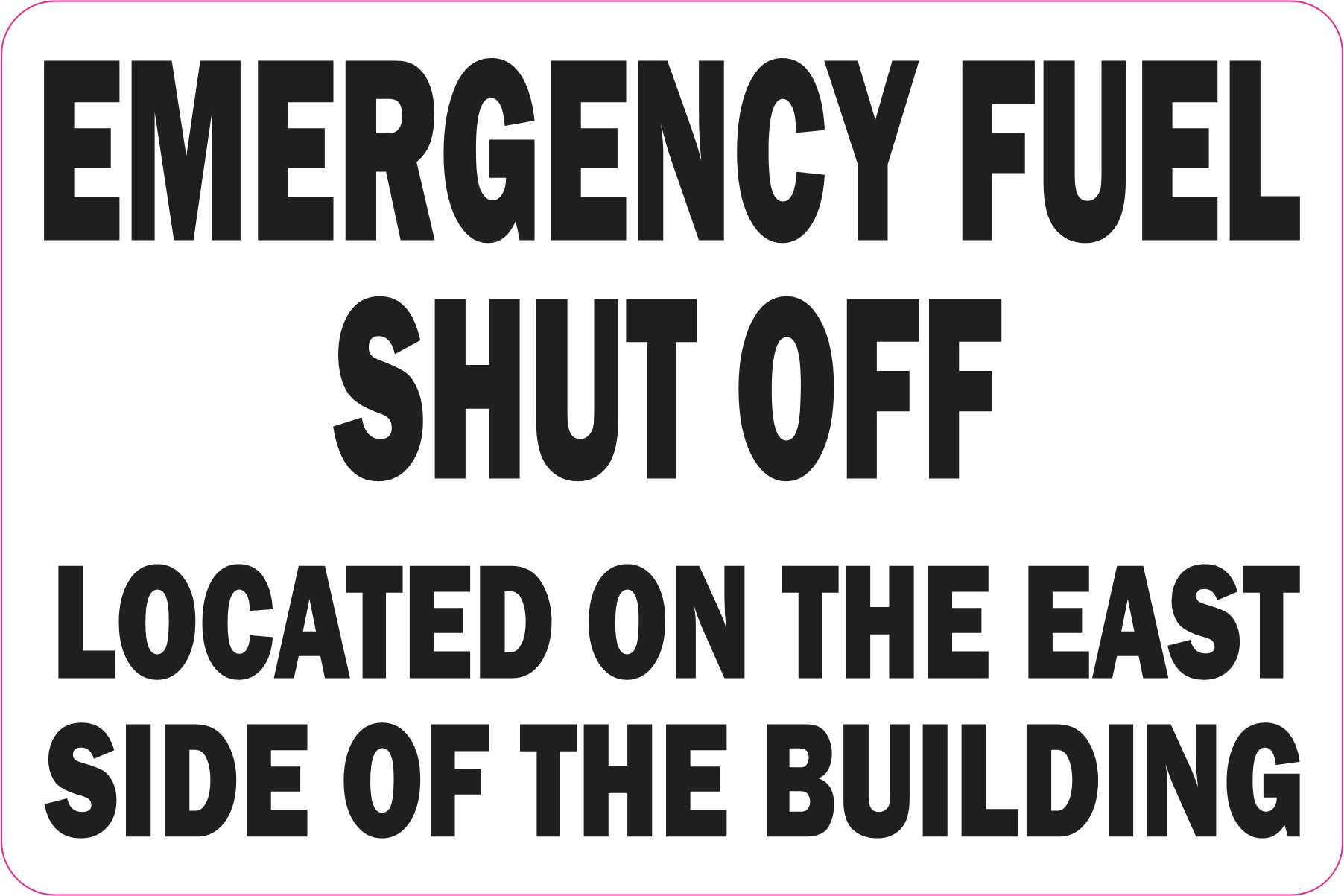 StickerTalk Emergency Fuel Shut Off Sticker, 6 inches x 4 inches ...