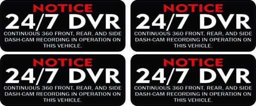 StickerTalk 24/7 DVR Recording Sticker, 2.5 inches x 1 inches ...