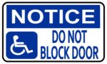 StickerTalk Notice Do Not Block Door Vinyl Sticker, 10 inches x 6 ...