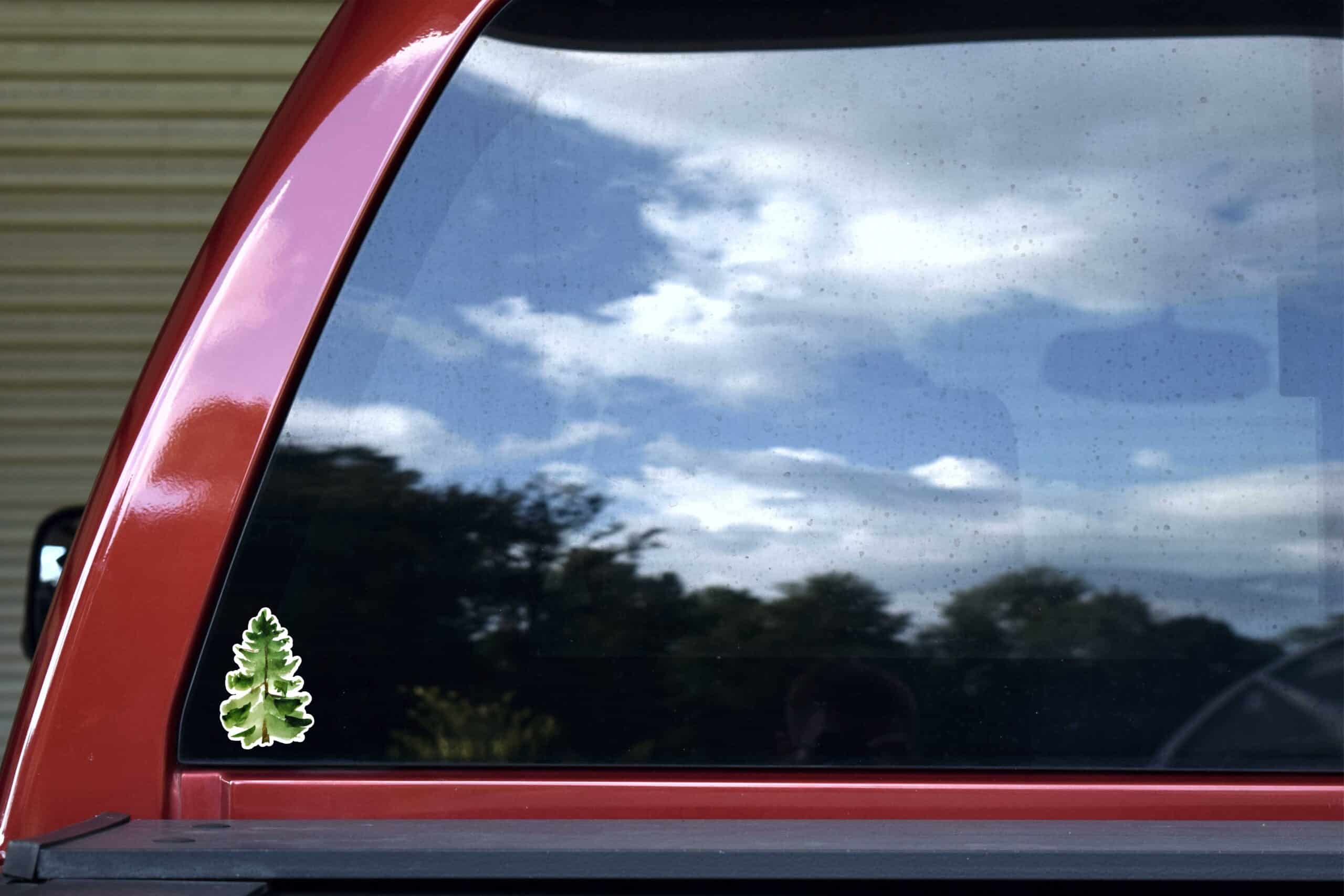 StickerTalk Mirrored Pine Tree Vinyl Stickers, 1 sheet of 2 stickers, 2 ...