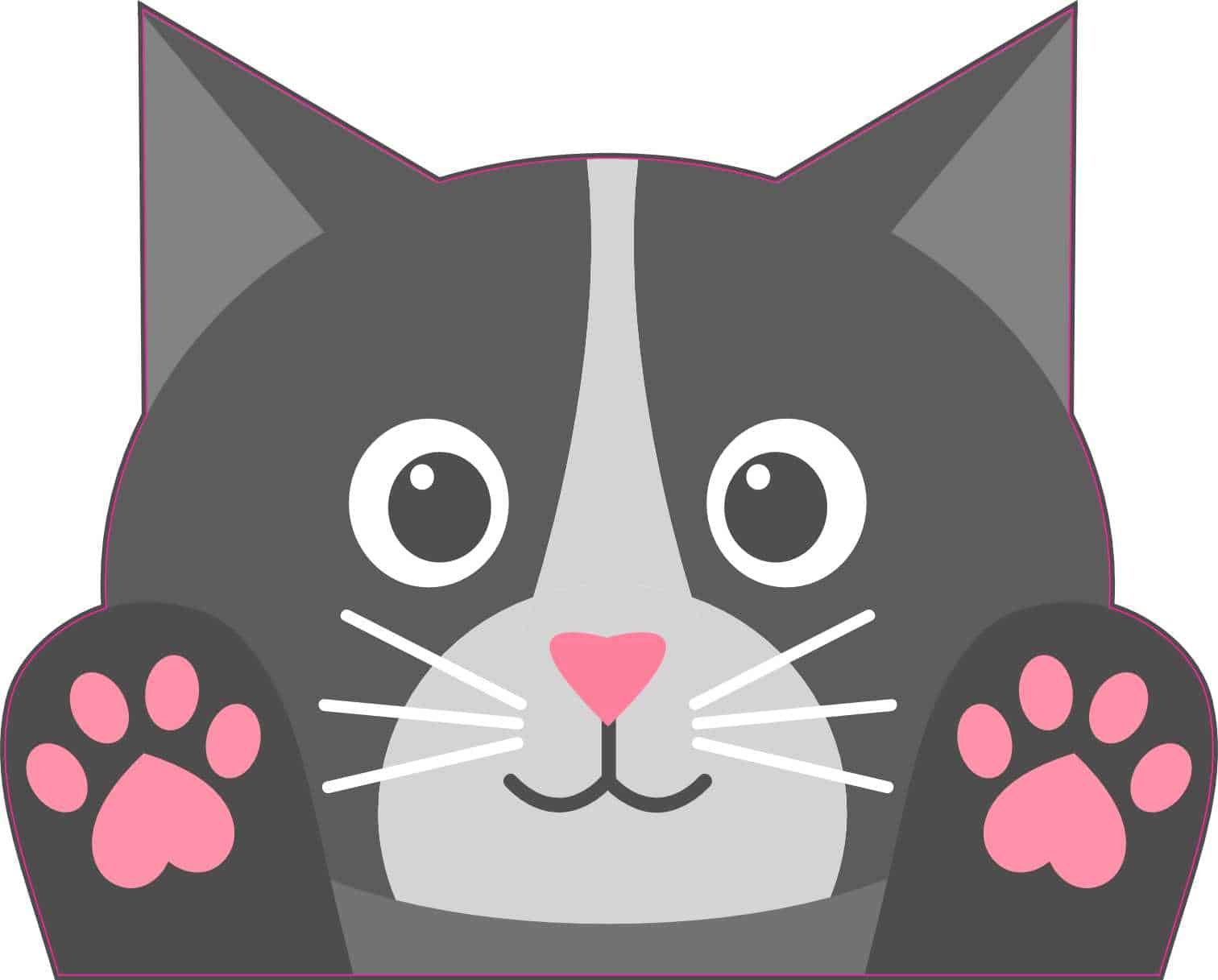 StickerTalk Cat Vinyl Sticker, 5 inches x 4 inches – StickerTalk®