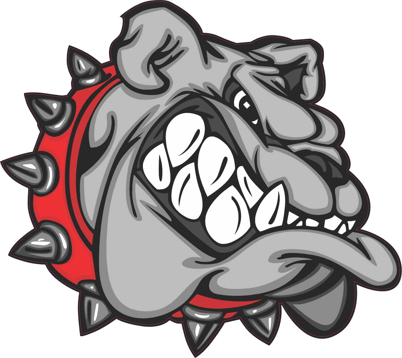 StickerTalk Right Facing Tough Red Bulldog Sticker, 4.5 inches x 4 ...