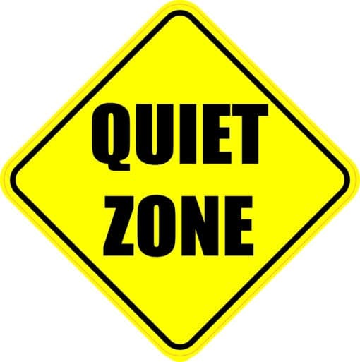 StickerTalk Diamond Shaped Quiet Zone Magnet, 6 inches x 6 inches ...