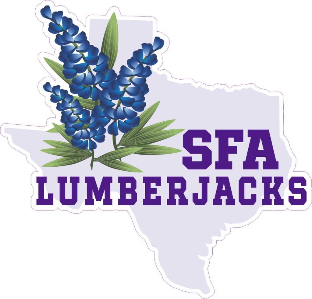 StickerTalk Officially Licensed SFA Texas Bluebonnet Sticker, 5 inches ...