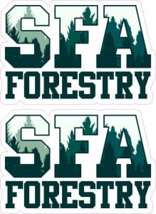 StickerTalk Officially Licensed SFA Forestry Stickers, 3 inches x 2 ...