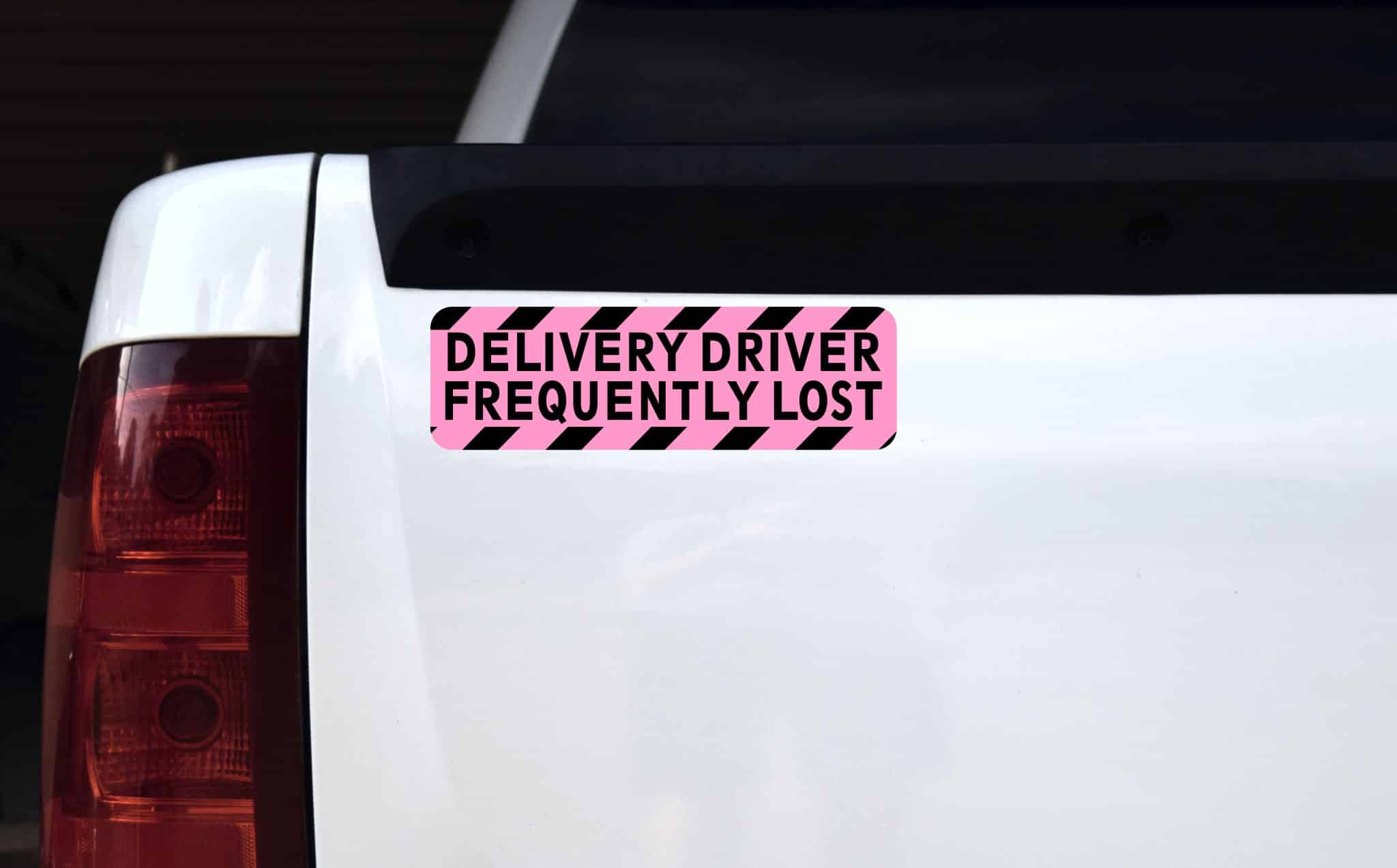 StickerTalk Delivery Driver Frequently Lost Vinyl Sticker, 10 inches x ...