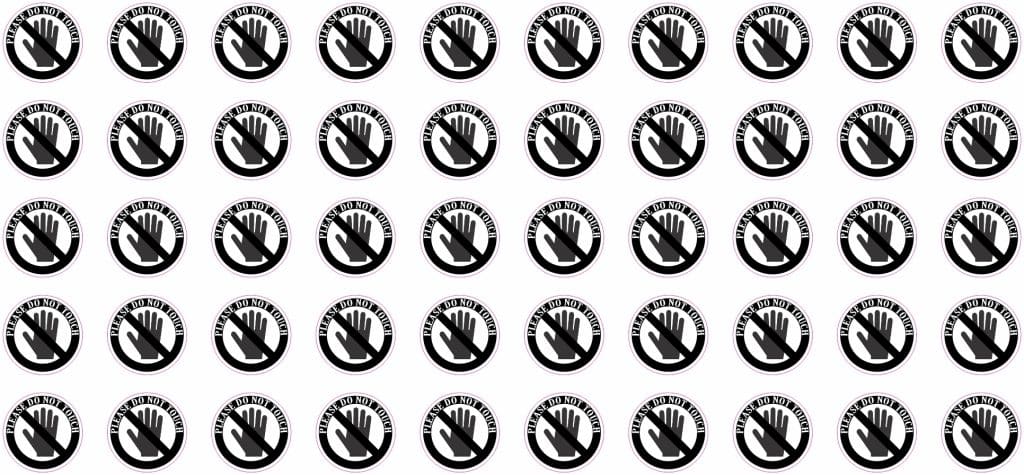 StickerTalk Please Do Not Touch Vinyl Stickers, 0.5 inches x 0.5 inches ...