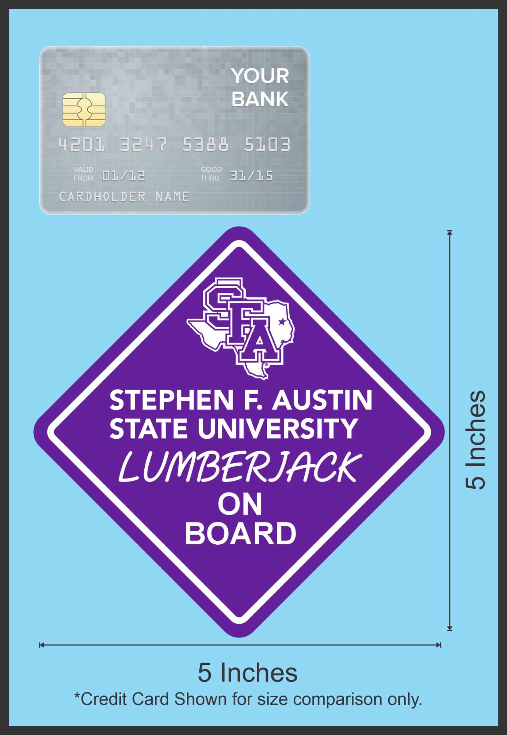 StickerTalk Official Licensed SFA Lumberjack on board Sticker, 5 – StickerTalk®