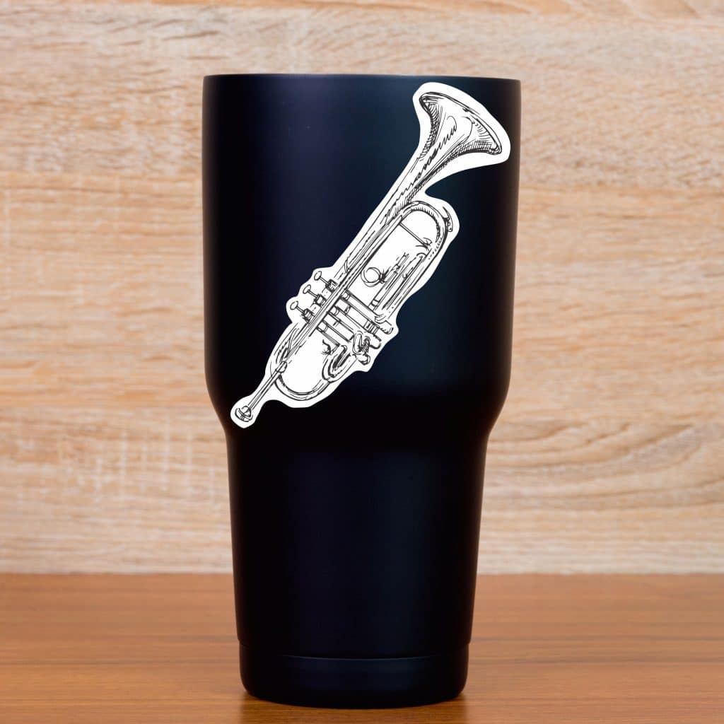 StickerTalk Trumpet Vinyl Stickers, 5 inches x 1.7 inches – StickerTalk®