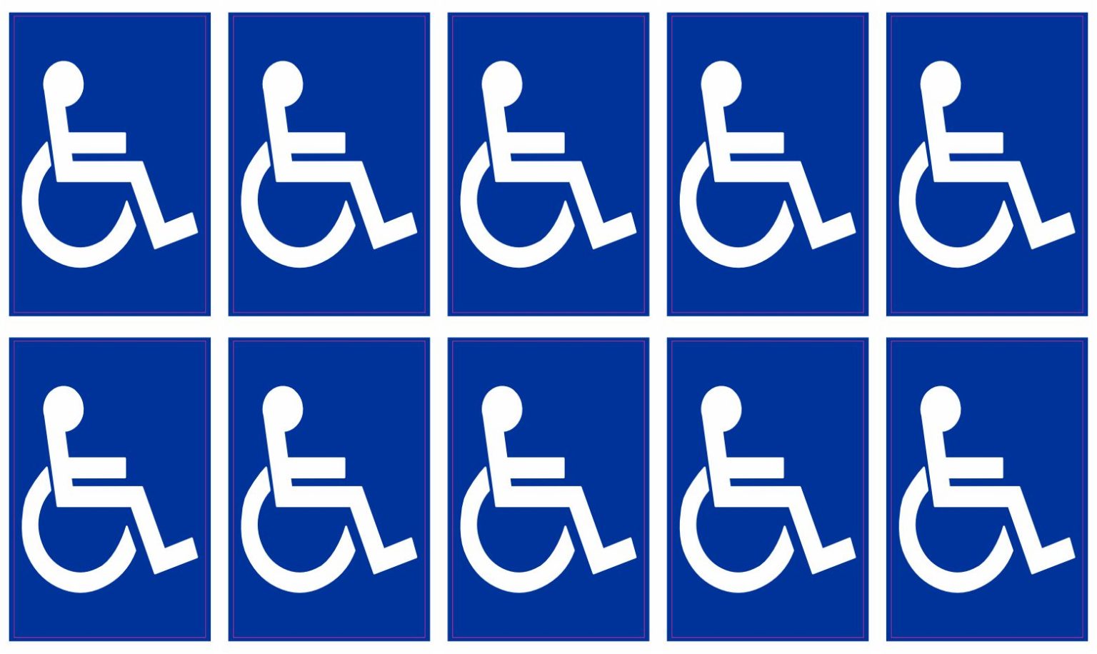 StickerTalk Blue Handicapped Vinyl Stickers, 1 inches x 1.5 inches ...