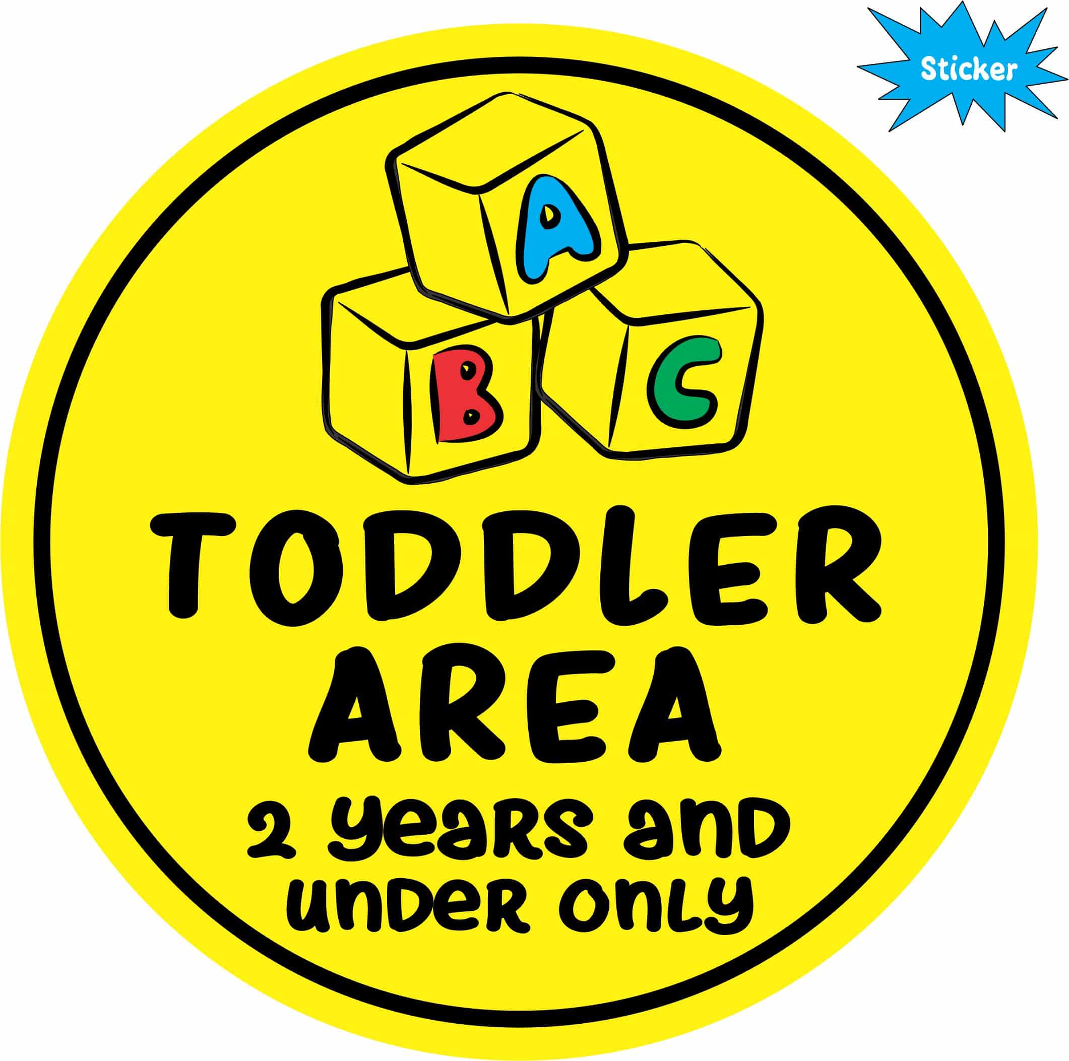 StickerTalk Toddler Area Large Vinyl Circle Sticker, 7 inches x 7 ...