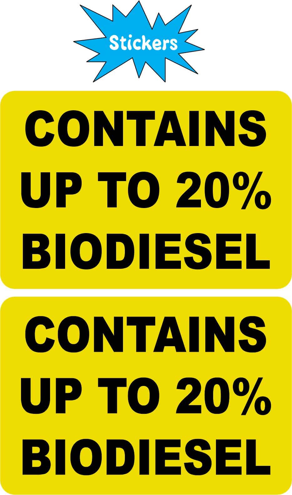 StickerTalk Contains Up To 20% Biodiesel Vinyl Sticker Sheet, 3 inches ...